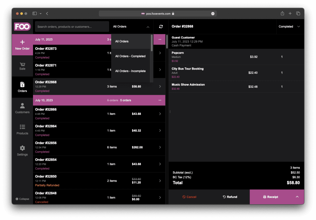Orders - FooEvents Help Center