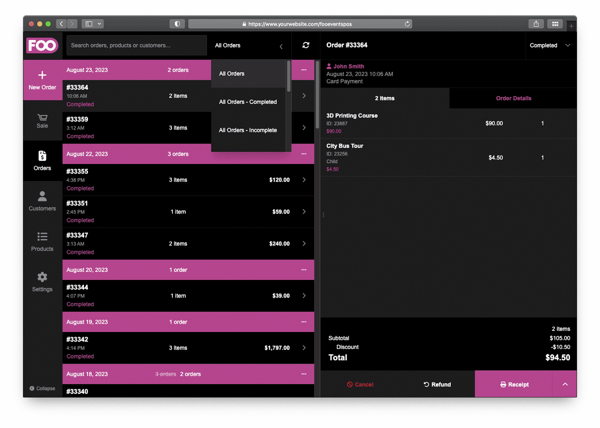 Orders - FooEvents Help Center